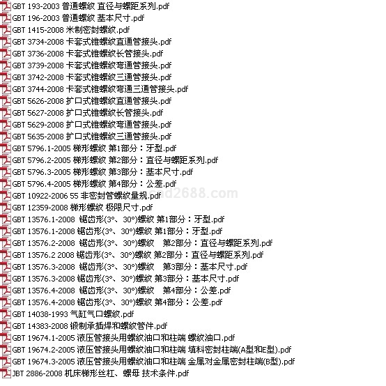 GBT/JBT螺纹标准卷下载