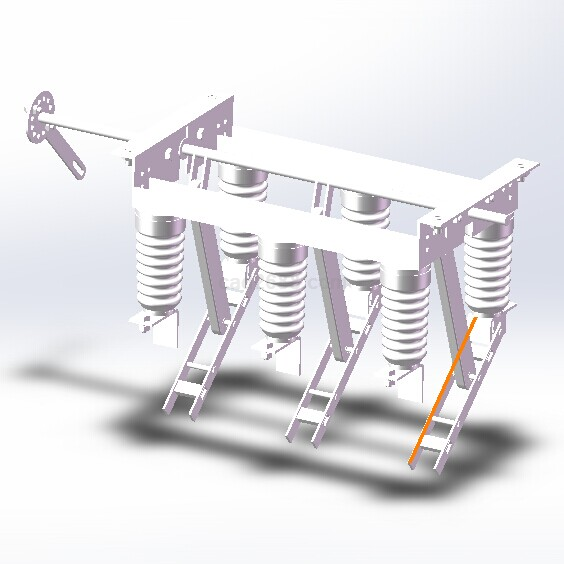 Step/iges/stl格式20KV隔离开关3D模型